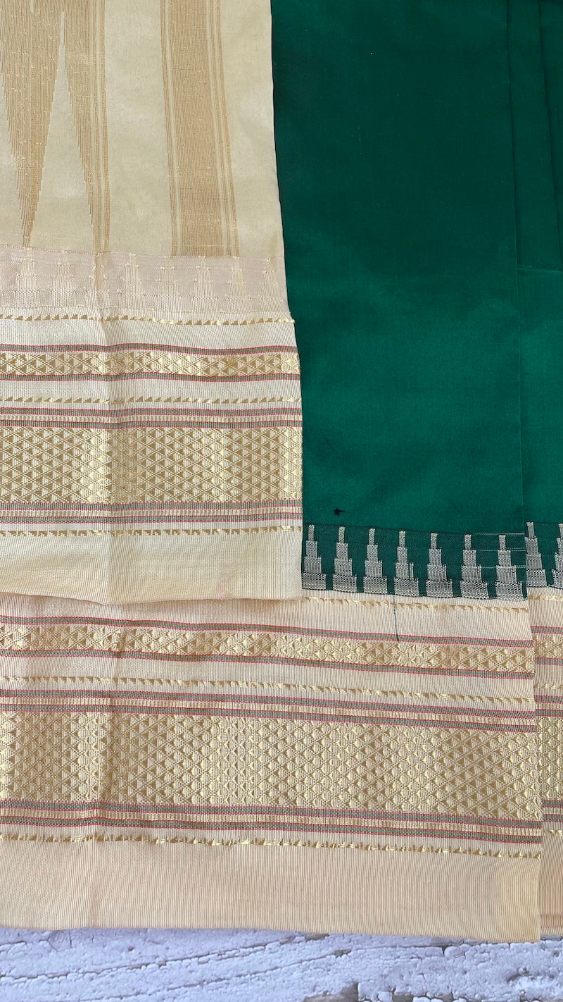 Green Ilkal Silk Saree – UTPALADesigns